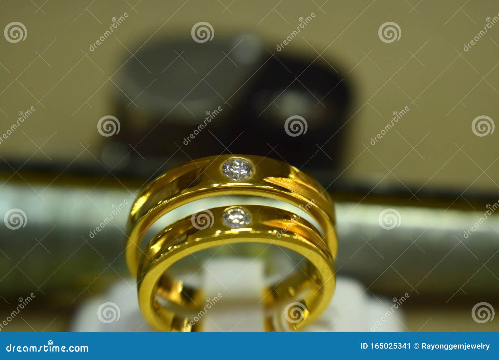 Two Diamond Rings is a Wedding Ring Luxurious and Beautiful Stock Image ...