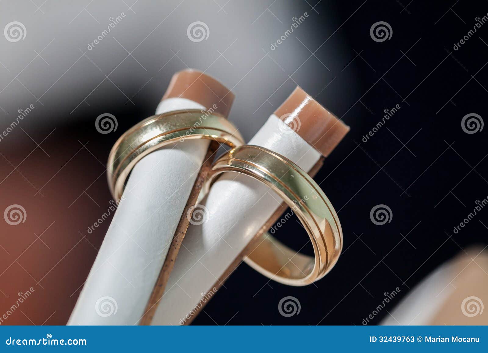 Two gold rings stock image. Image of family, pair, close - 32439763