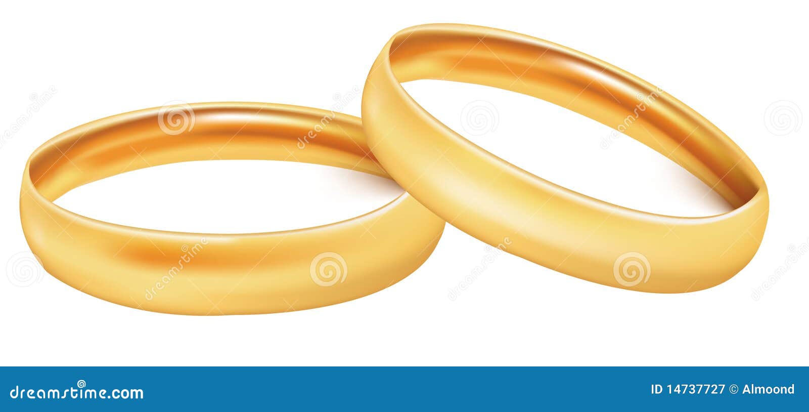 Two gold wedding rings. stock vector. Illustration of jewelry - 14737727