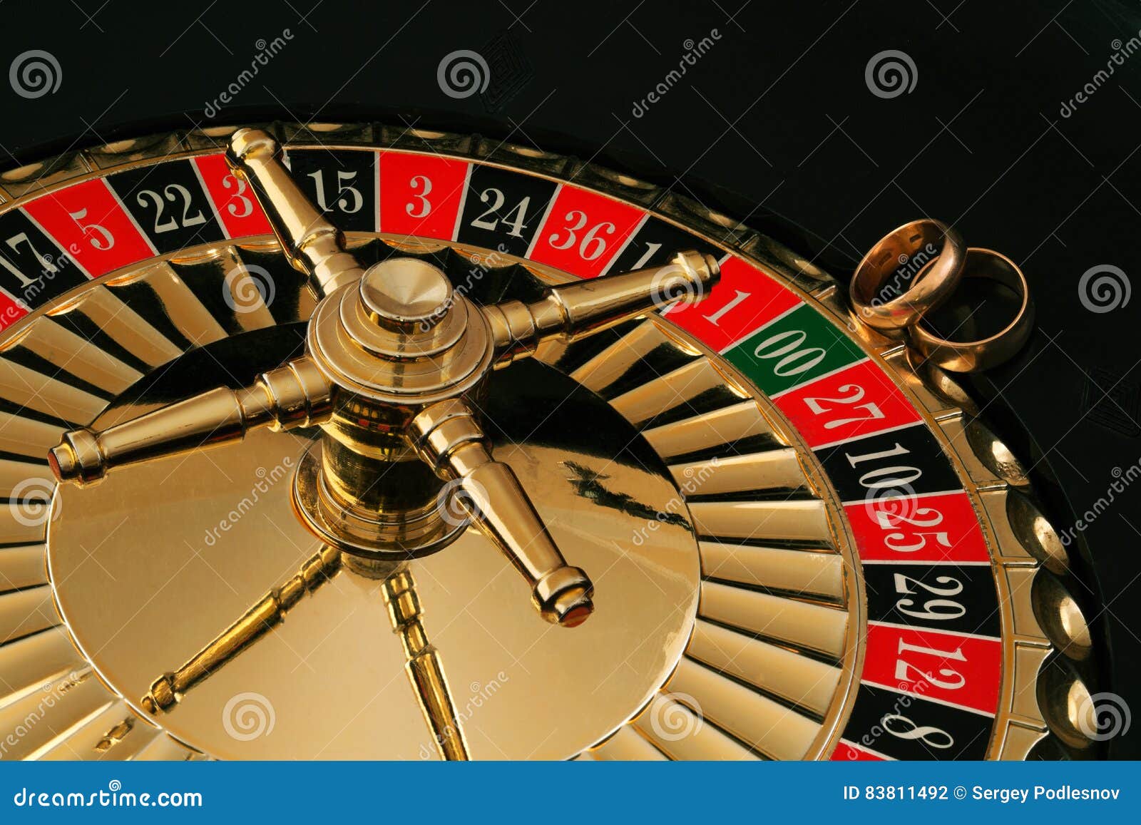 Two Gold Wedding Rings on the Roulette Wheel Stock Photo - Image of ...