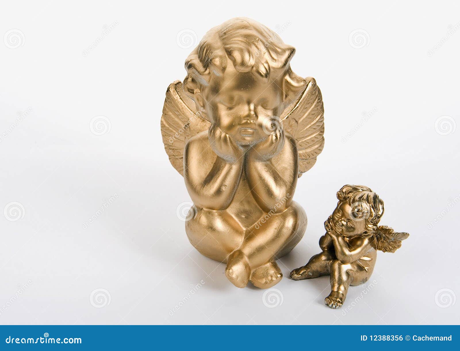 Two golden angels stock photo. Image of detail, gold - 12388356