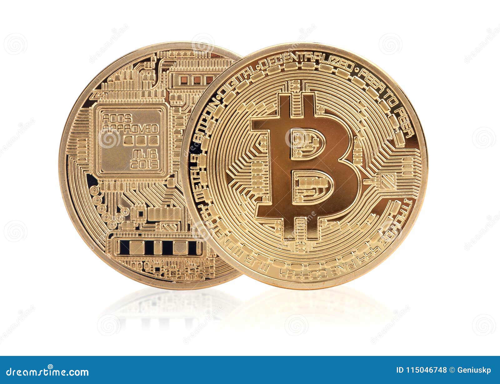 Golden bitcoin stock photo. Image of bitcoin, international - 115046748