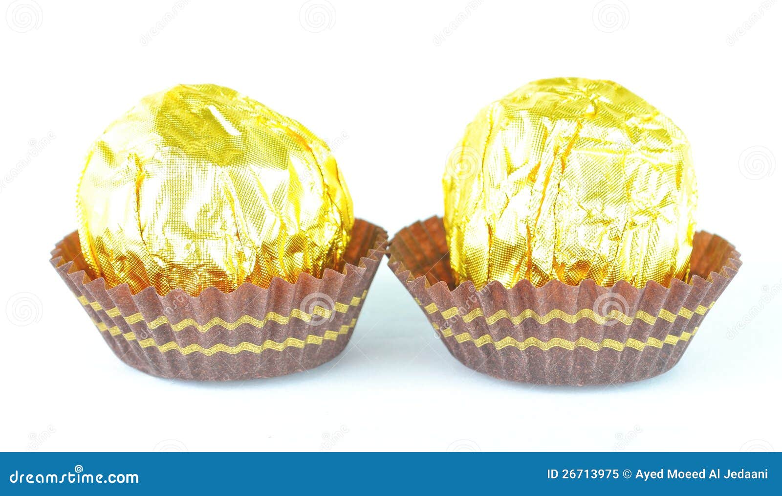 Two Golden Candy stock image. Image of coated, dessert - 26713975