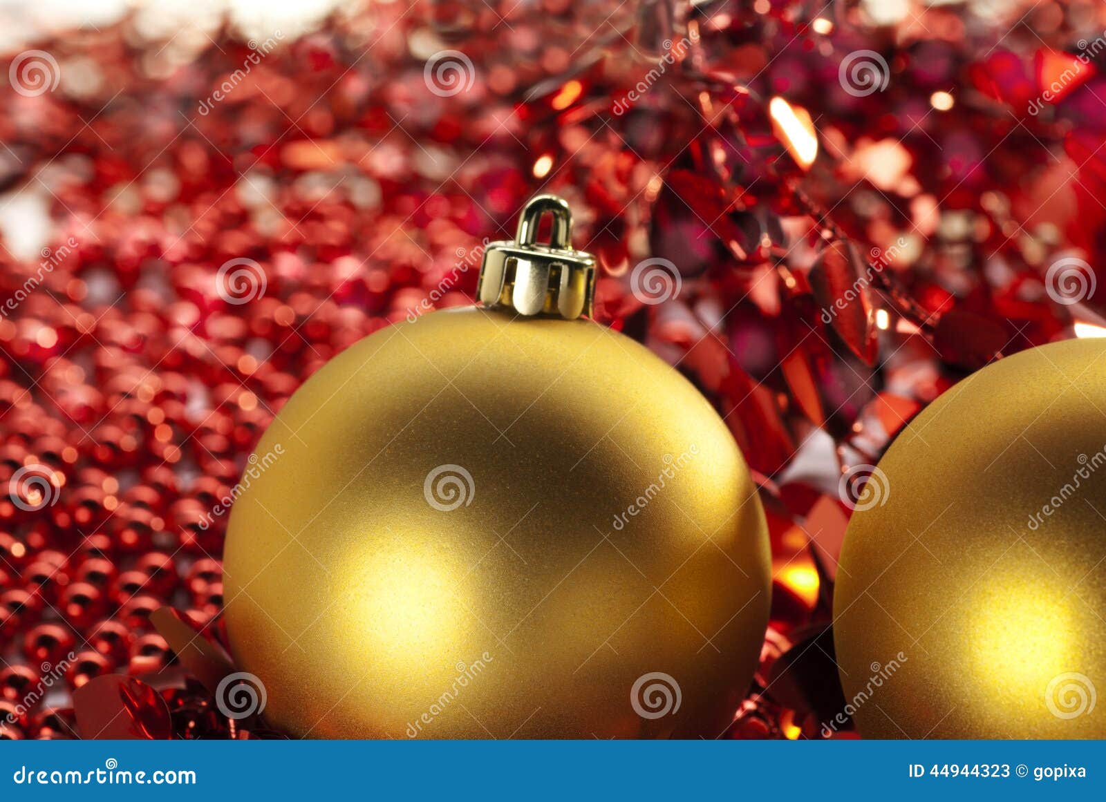Two Golden Christmas Baubles Stock Image - Image of christian ...