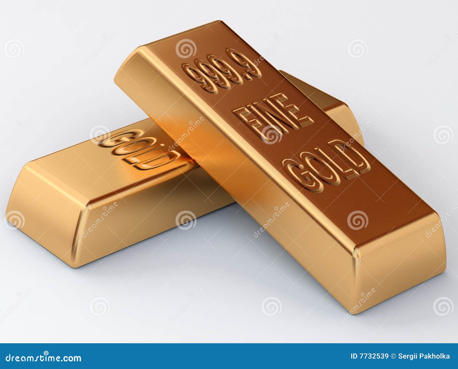 Two golden ingots stock illustration. Illustration of business - 7732539