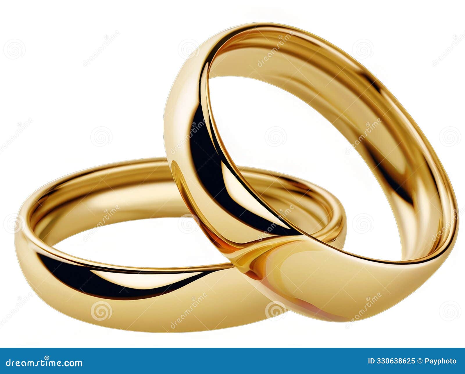 Two Golden Wedding Rings Cut Out Stock Image - Image of groom ...