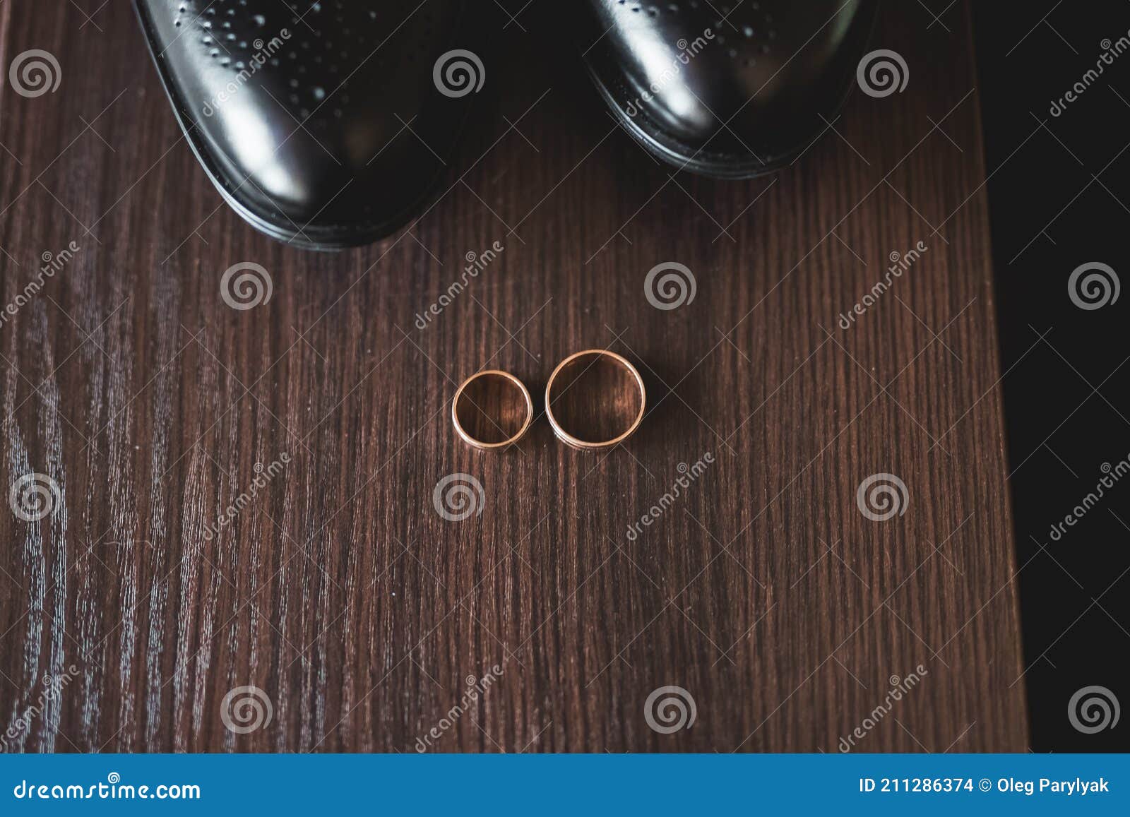 Two Golden Wedding Rings Isolated Background Concept Stock Photo ...