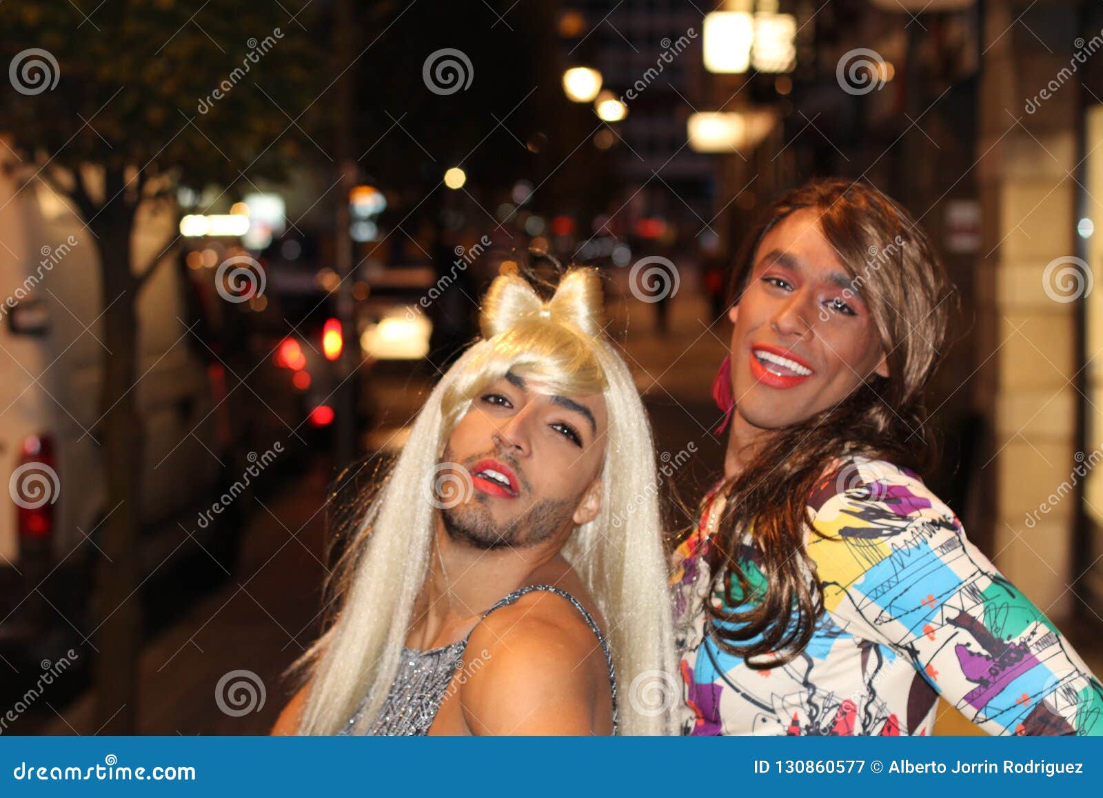 Two Gorgeous Transgender Women at Night Stock Image - Image of lgbtq ...