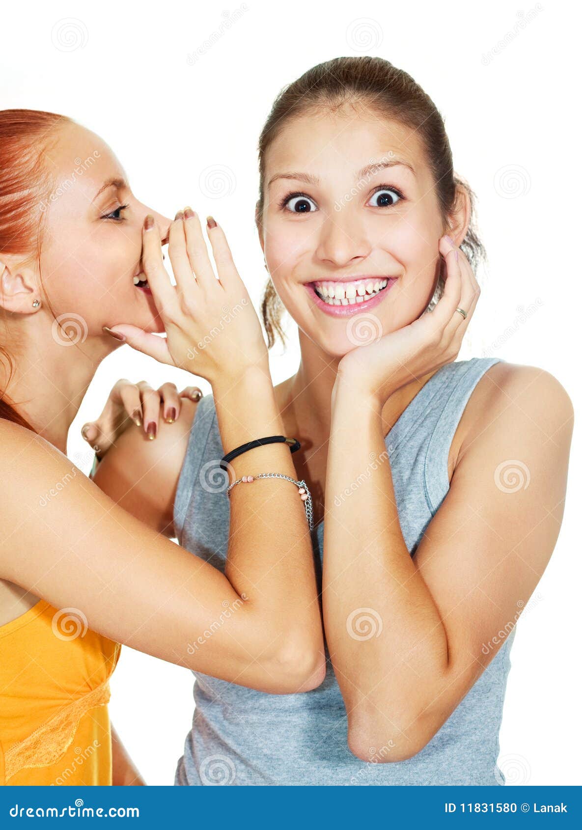Two gossiping girls stock photo. Image of gossiper, couple - 11831580