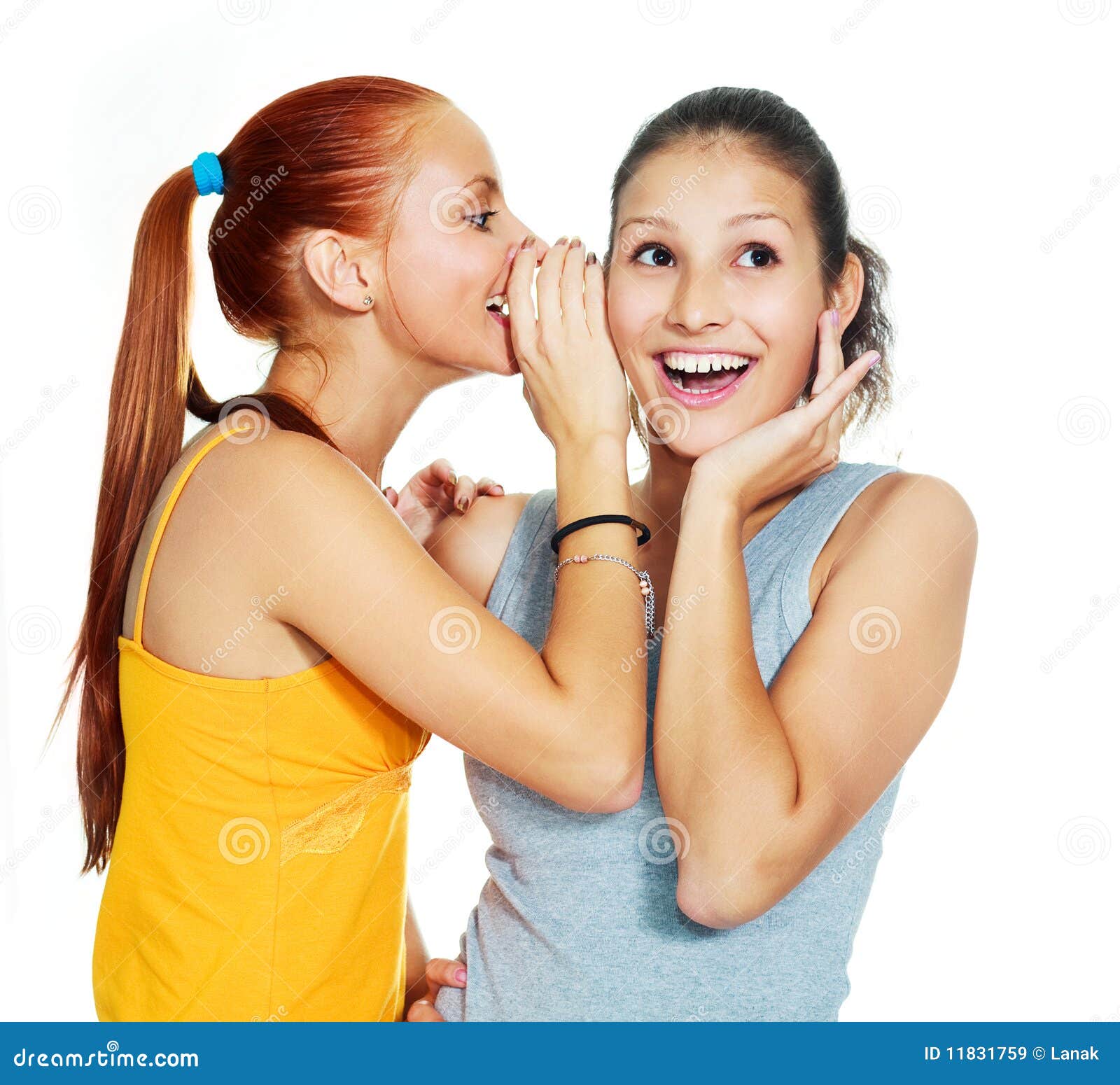 Two gossiping girls stock image. Image of couple, caucasian - 11831759