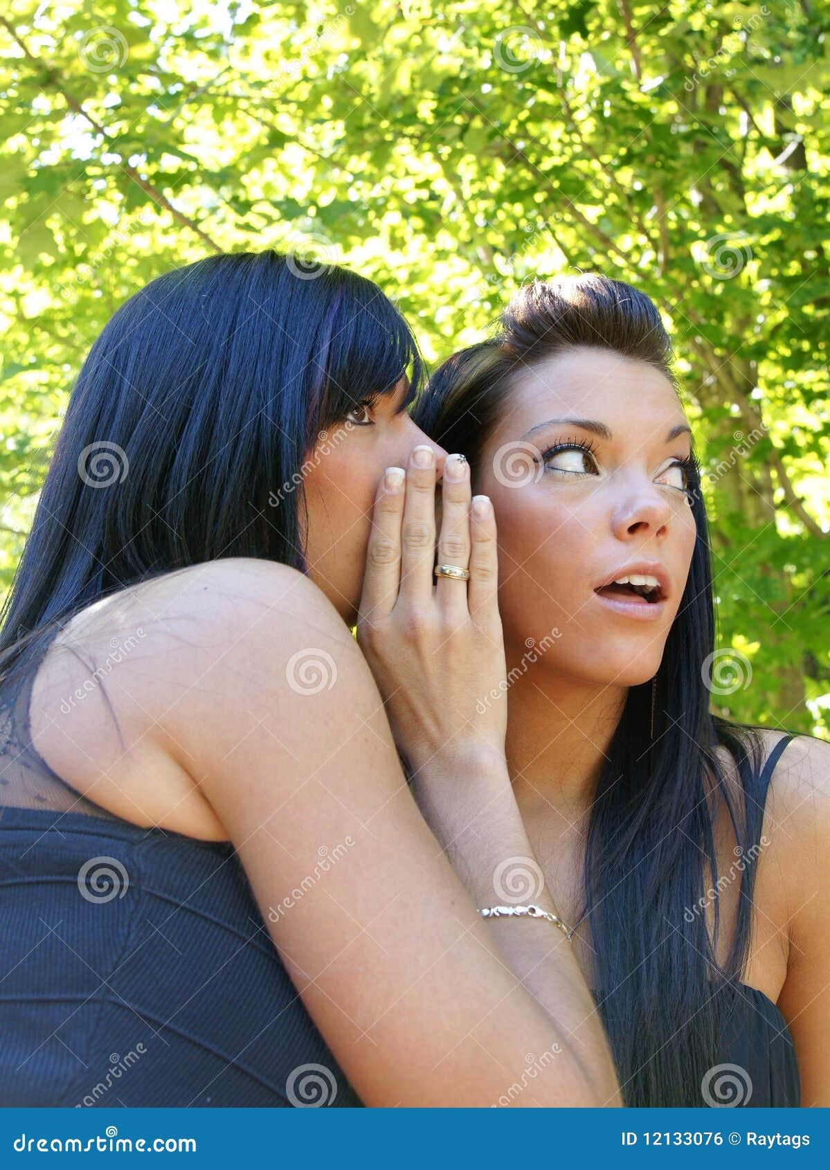 Two gossiping girls stock photo. Image of beautiful, expression - 12133076