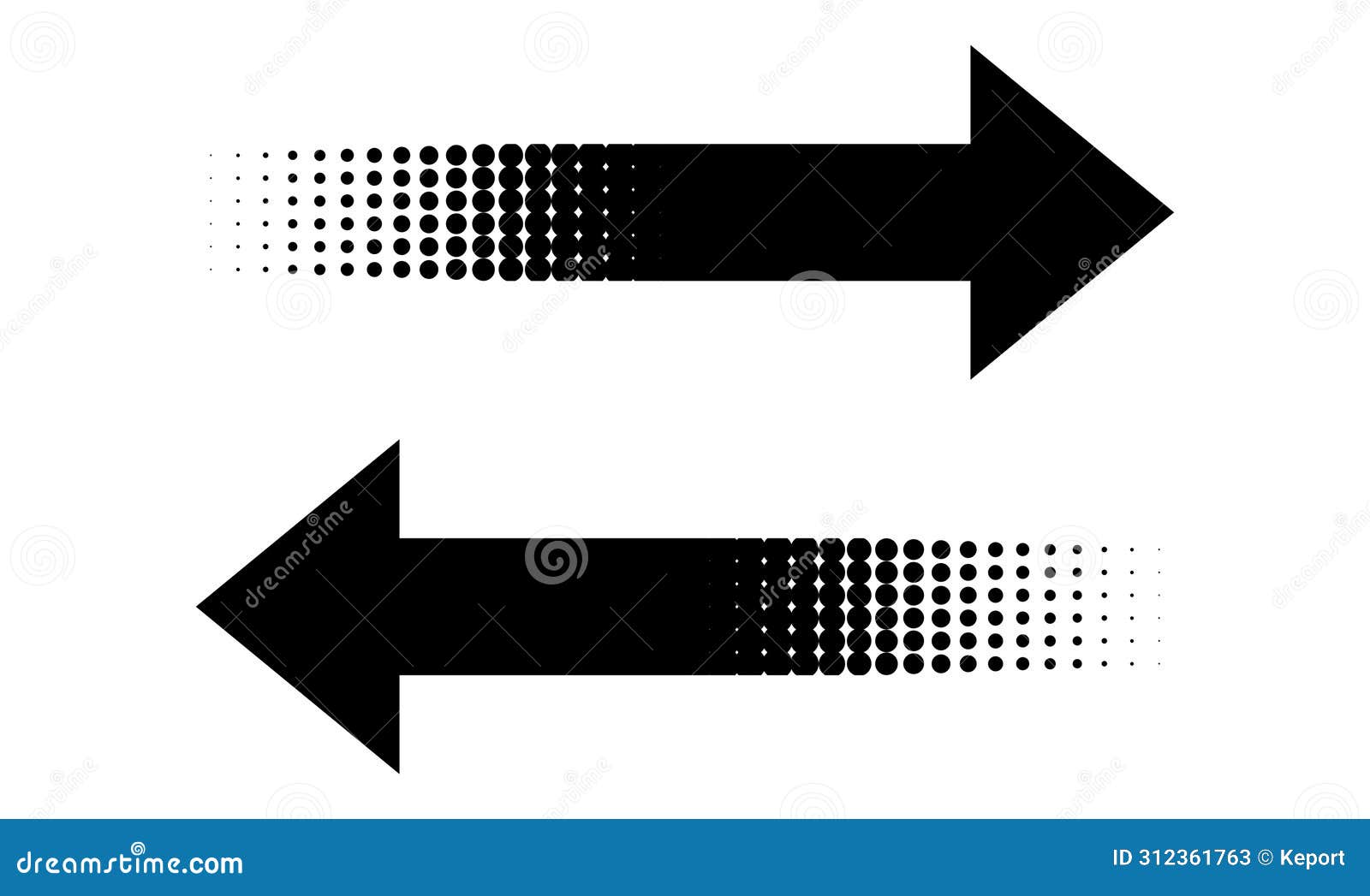Two Gradient Black Arrows Left and Right Stock Illustration ...