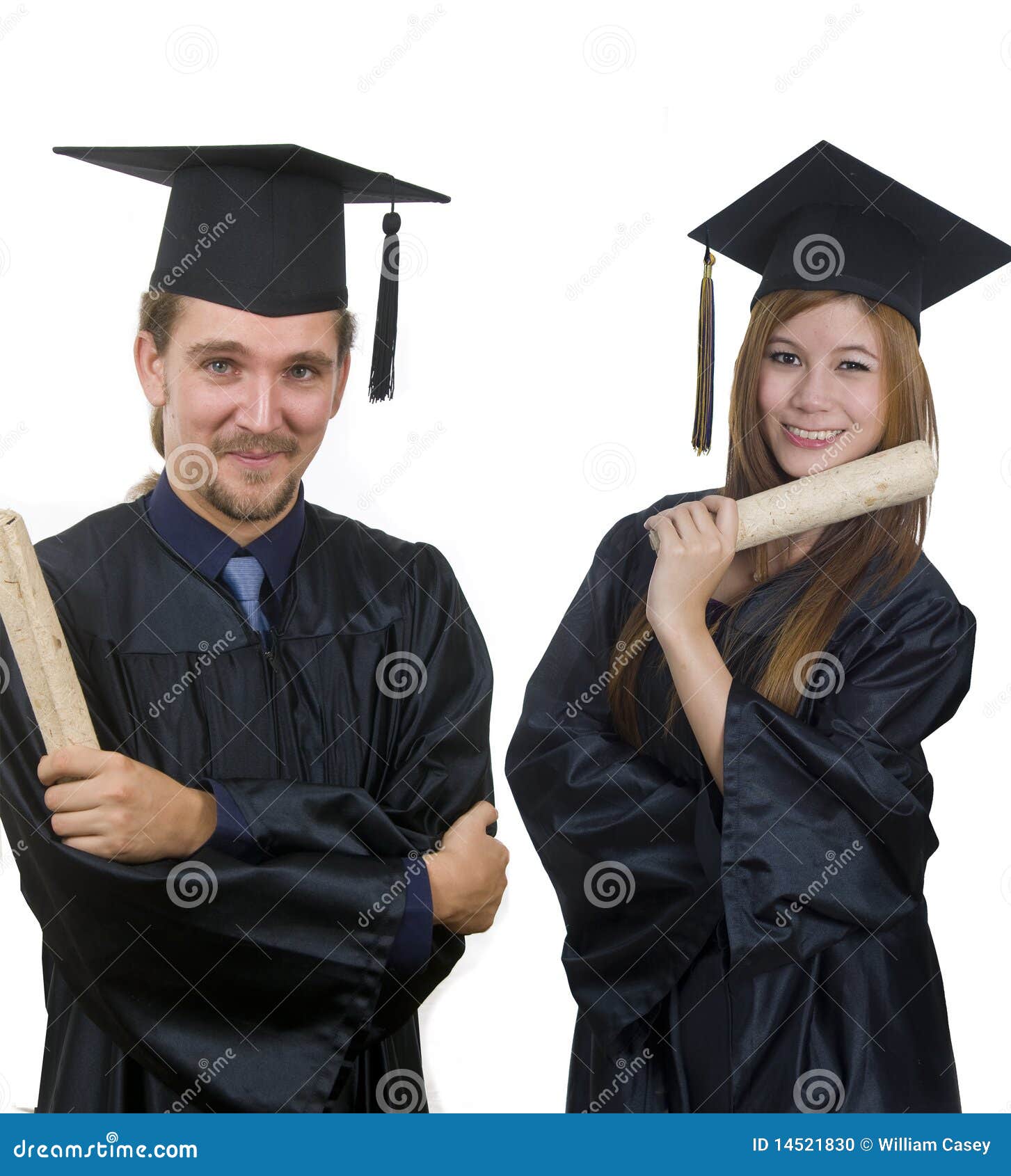 Two Graduate students stock photo. Image of certificate - 14521830