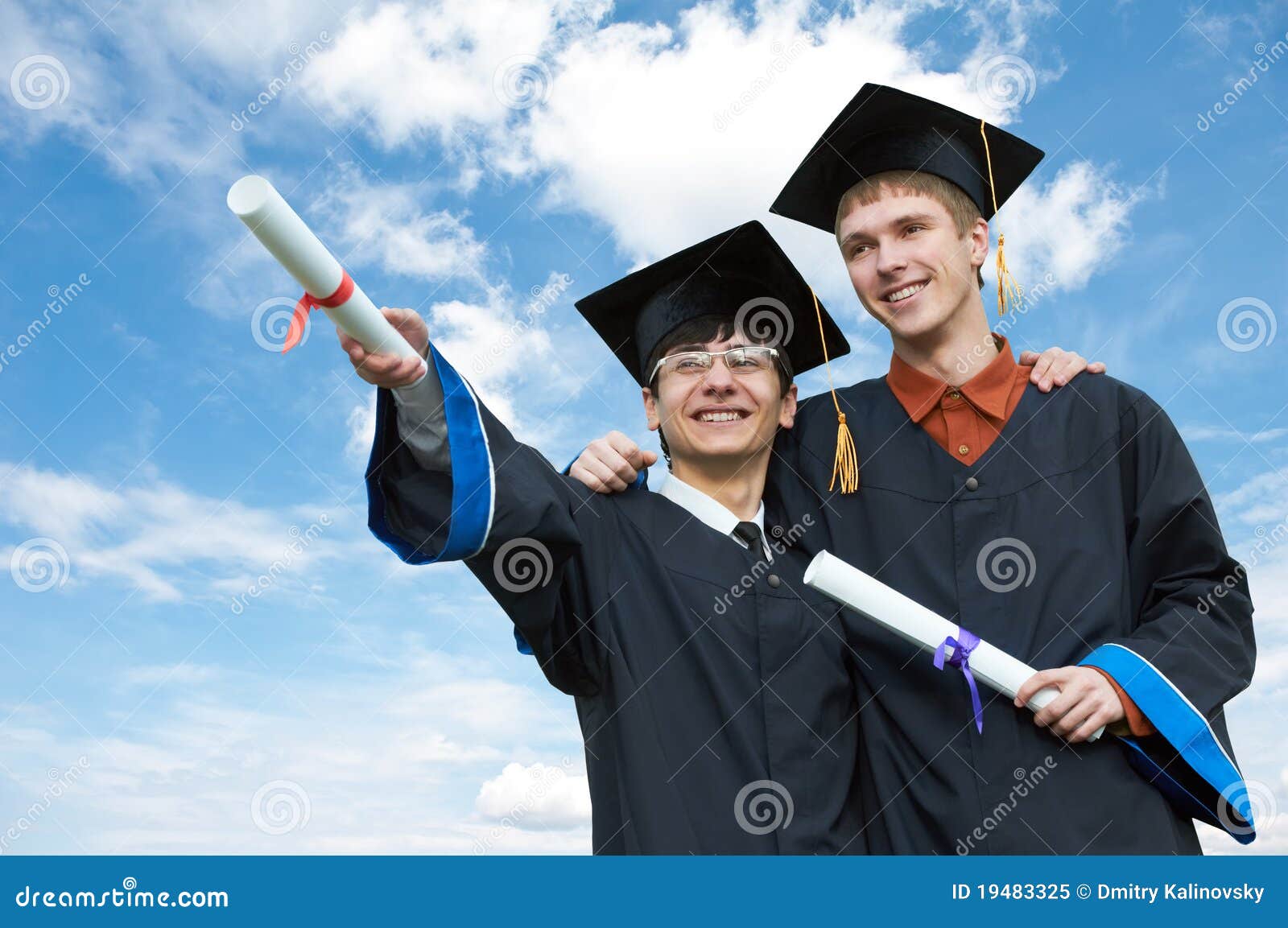 Two graduate students stock image. Image of holding, college - 19483325