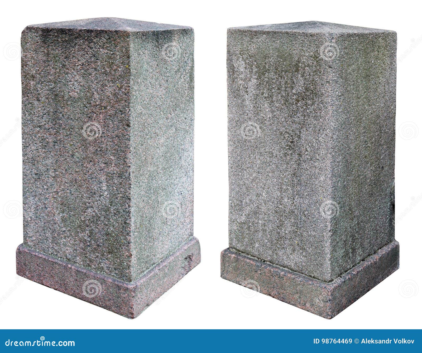 Two Granite Old Vertical Rectangular Blocks Stock Image - Image of ...