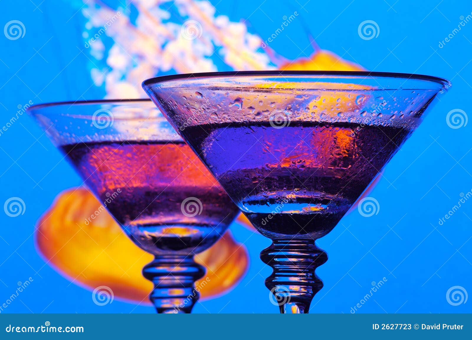 Two Grape Martini s stock image. Image of alcohol, blue - 2627723