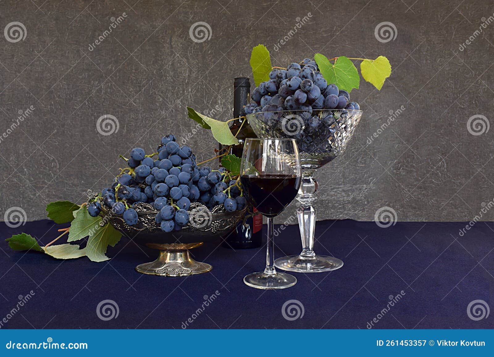 Two Grapes and a Glass of Wine Stock Image - Image of event, french ...