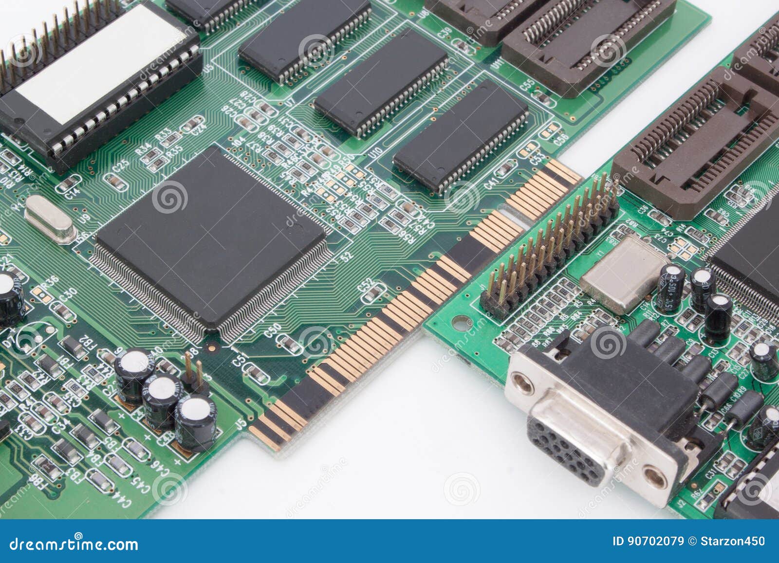 Two Graphic Card Closeup for Personal Computer. Stock Image - Image of ...