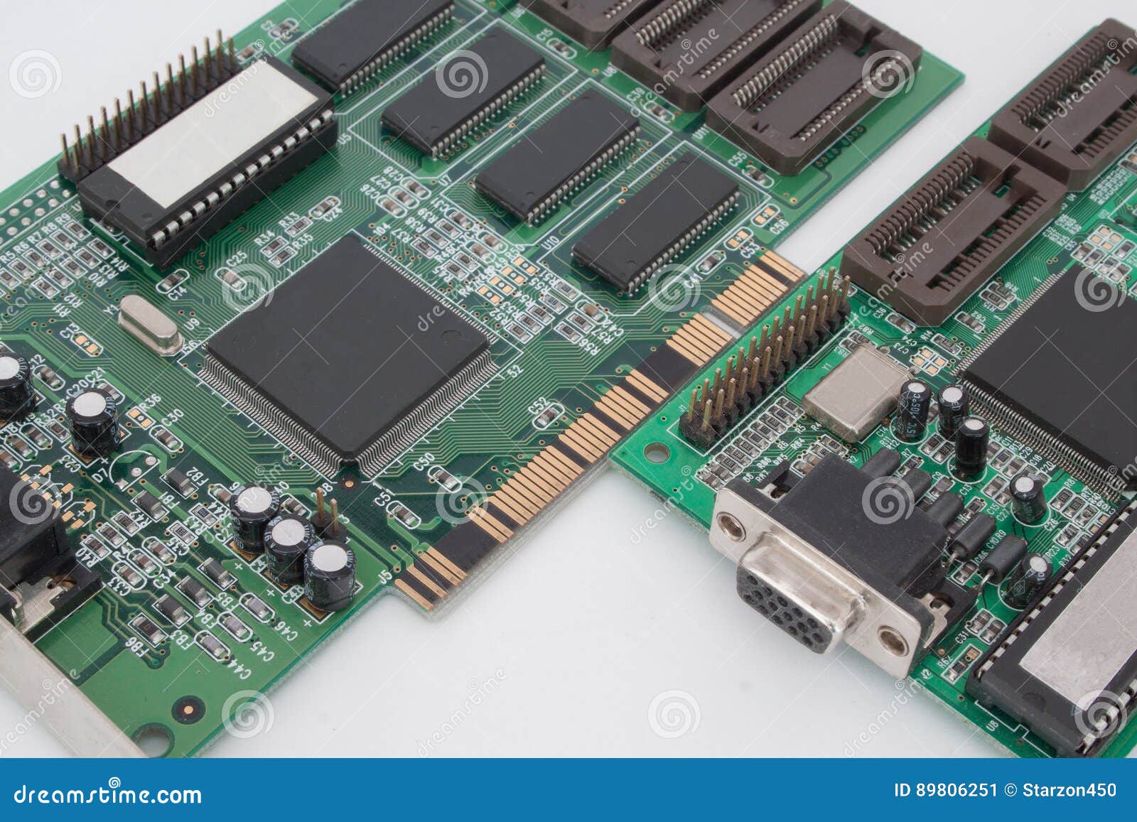 Two Graphic Card for Personal Computer. Stock Image - Image of socket ...