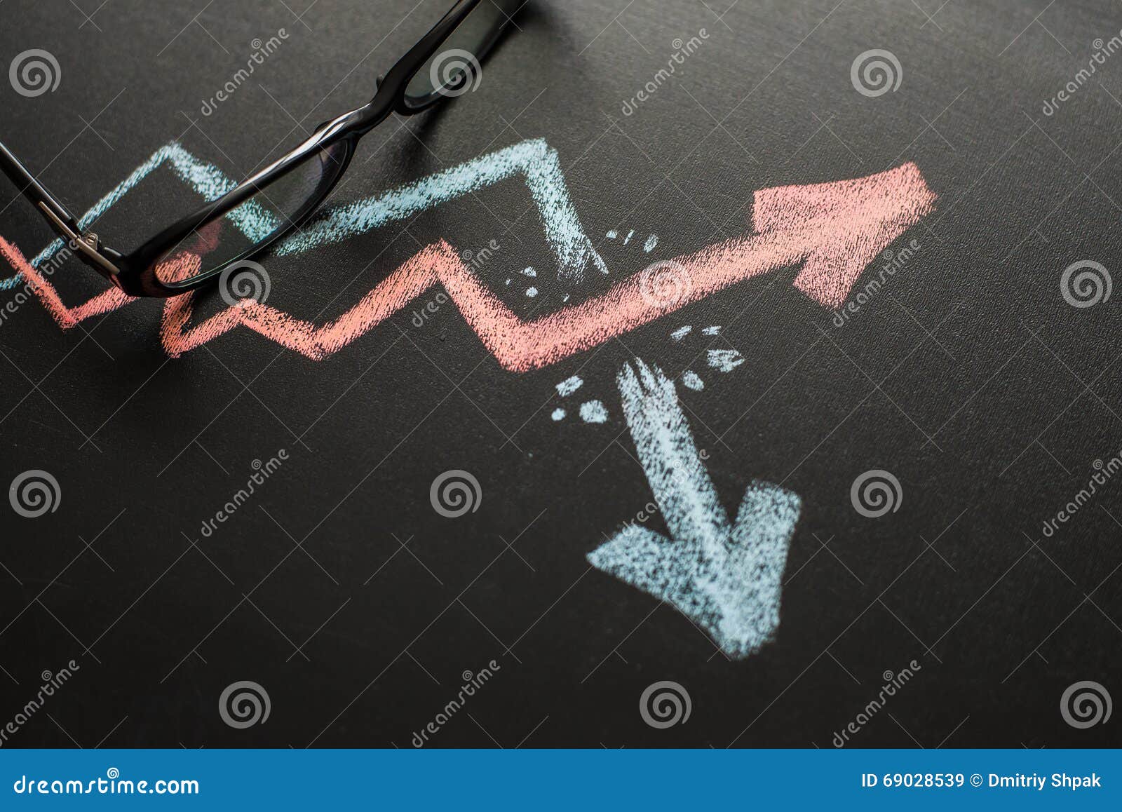 Two Graphs are Drawn on the Blackboard with Chalk. Stock Image - Image ...