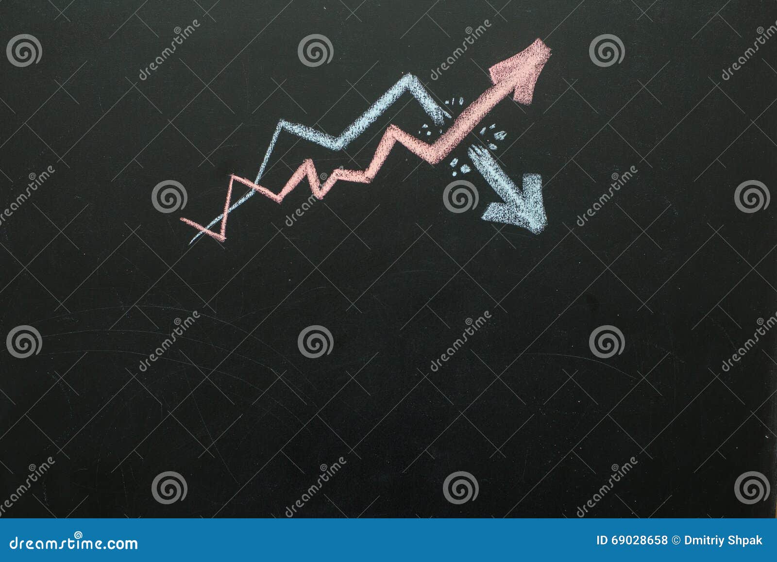 Two Graphs are Drawn on the Blackboard with Chalk. Stock Photo - Image ...