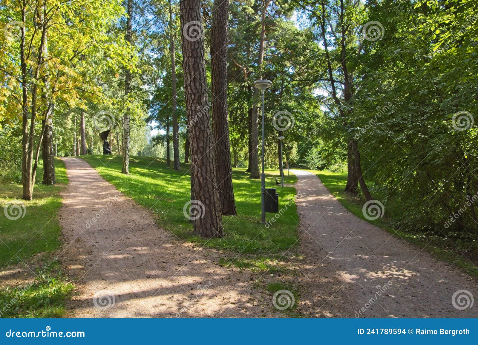 Two Gravel Paths Joing in Park. Stock Photo - Image of outdoors, join ...