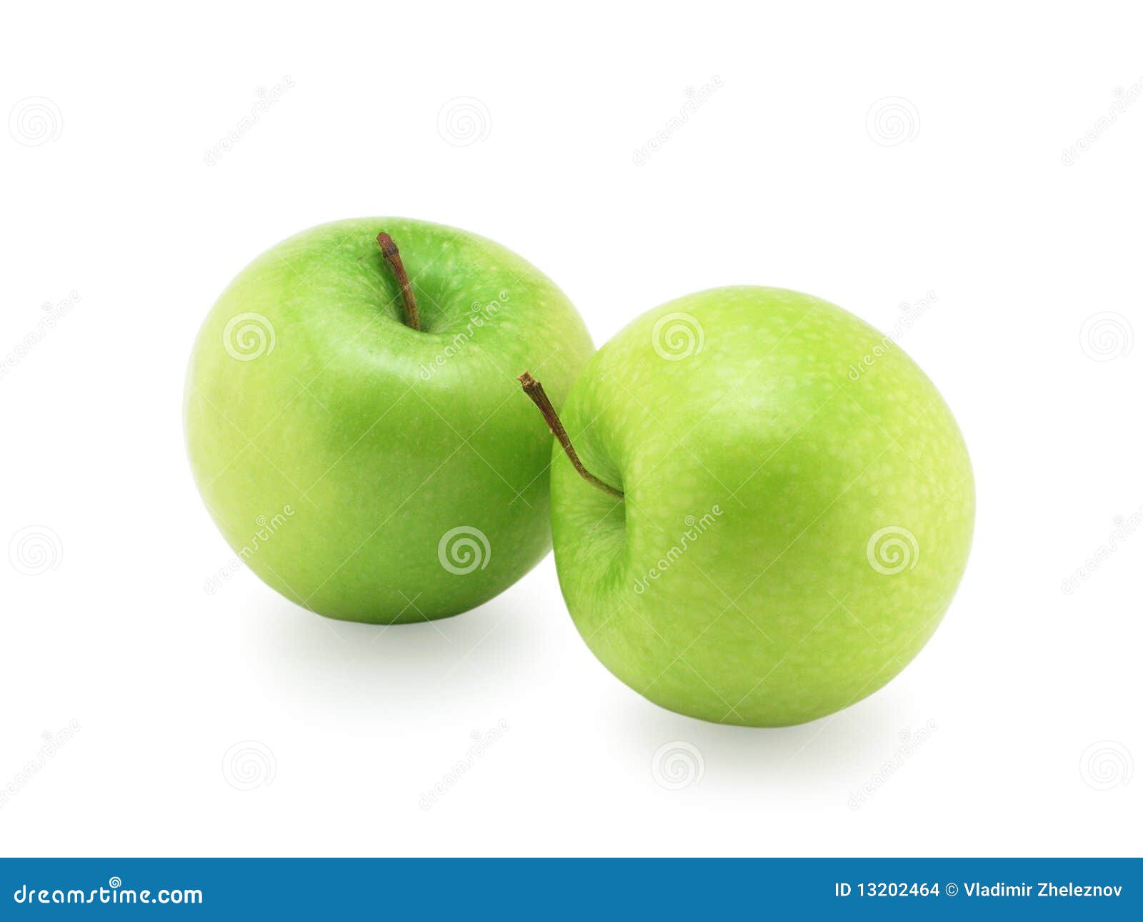Two green apples stock photo. Image of food, ripe, healthy - 13202464