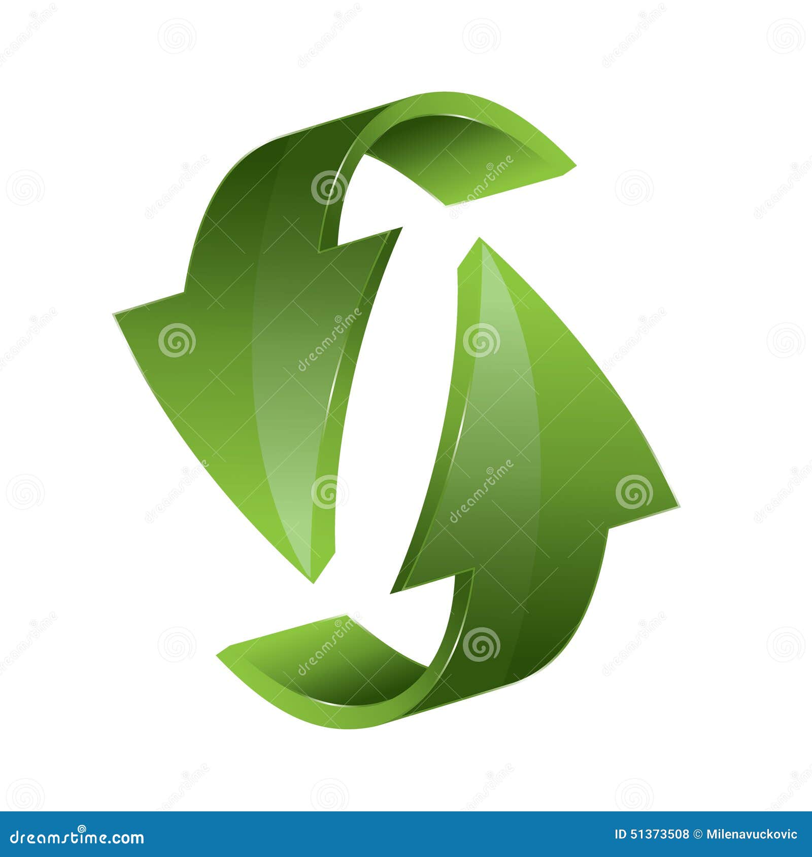 Two green arrows stock vector. Illustration of advertisement - 51373508