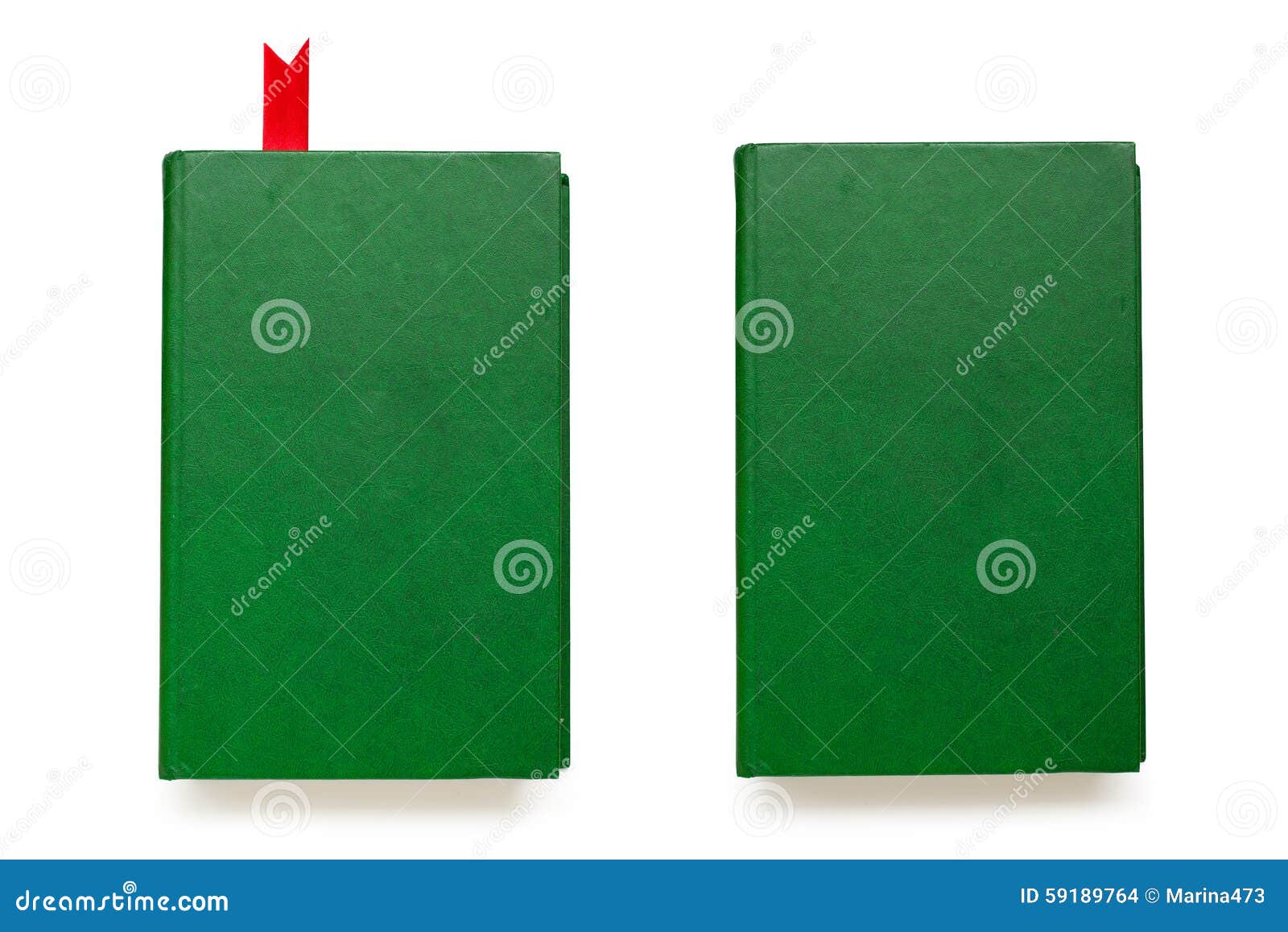 Two Green Books with Empty Covers Stock Photo - Image of literature ...