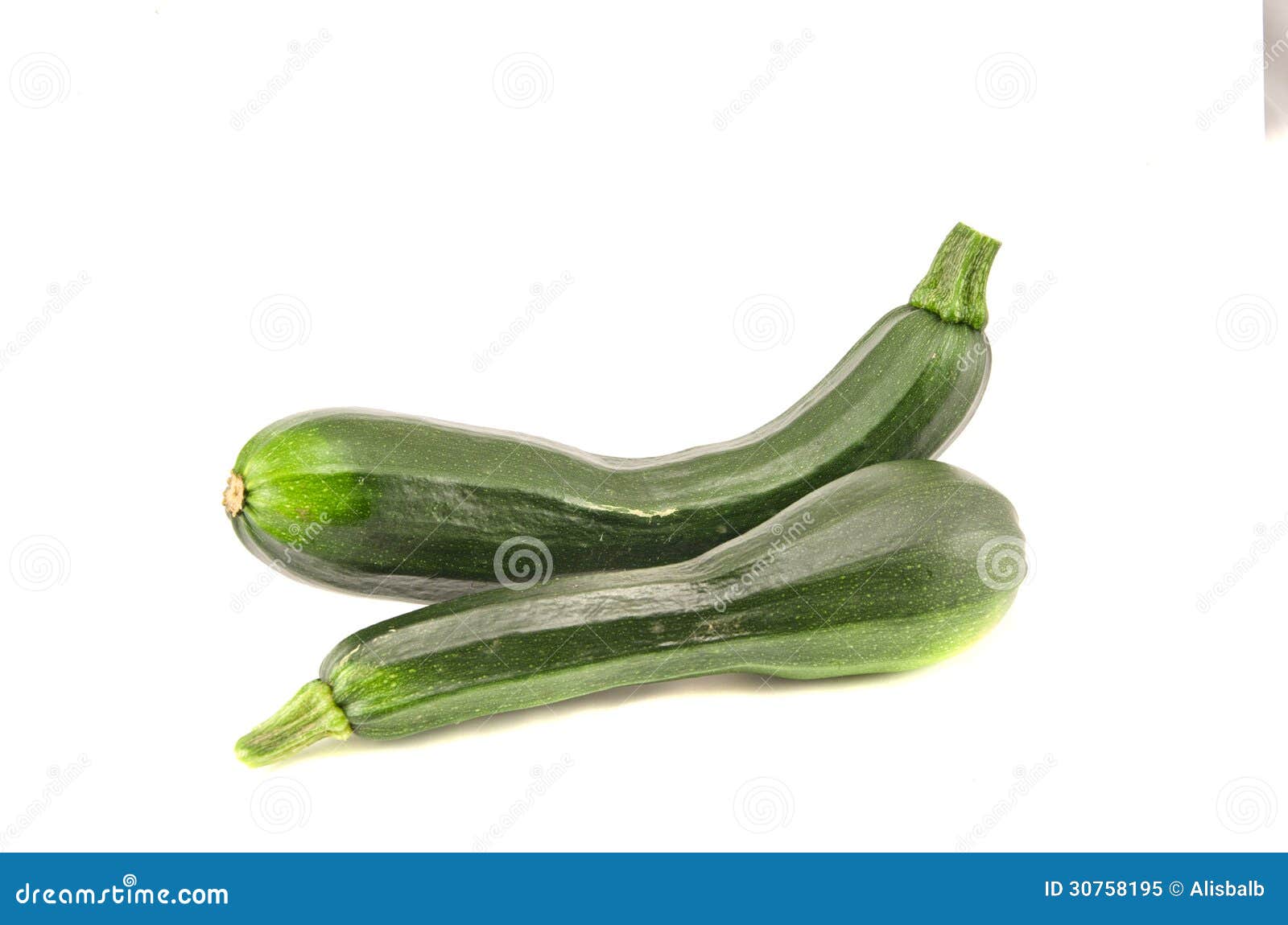 Two Green Courgette Isolated on White Stock Image - Image of green ...