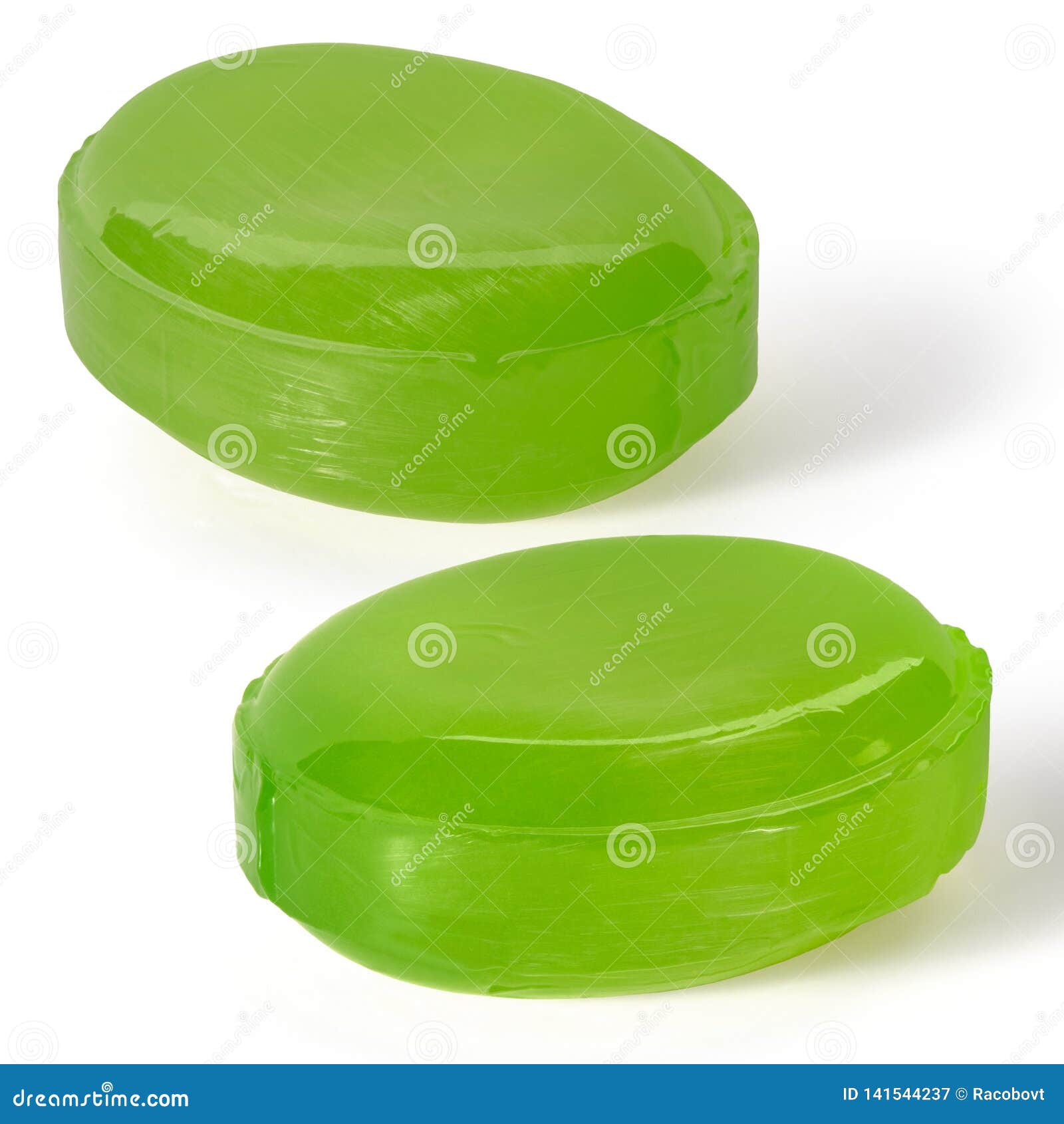 Two green duchess candies stock image. Image of pear - 141544237