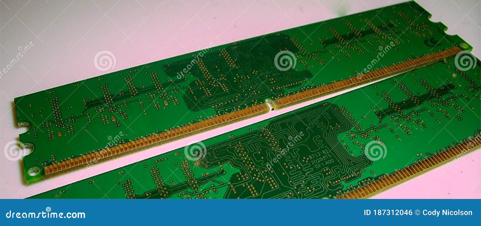 Two Green Memory Sticks for Desktop Computers Stock Photo - Image of ...