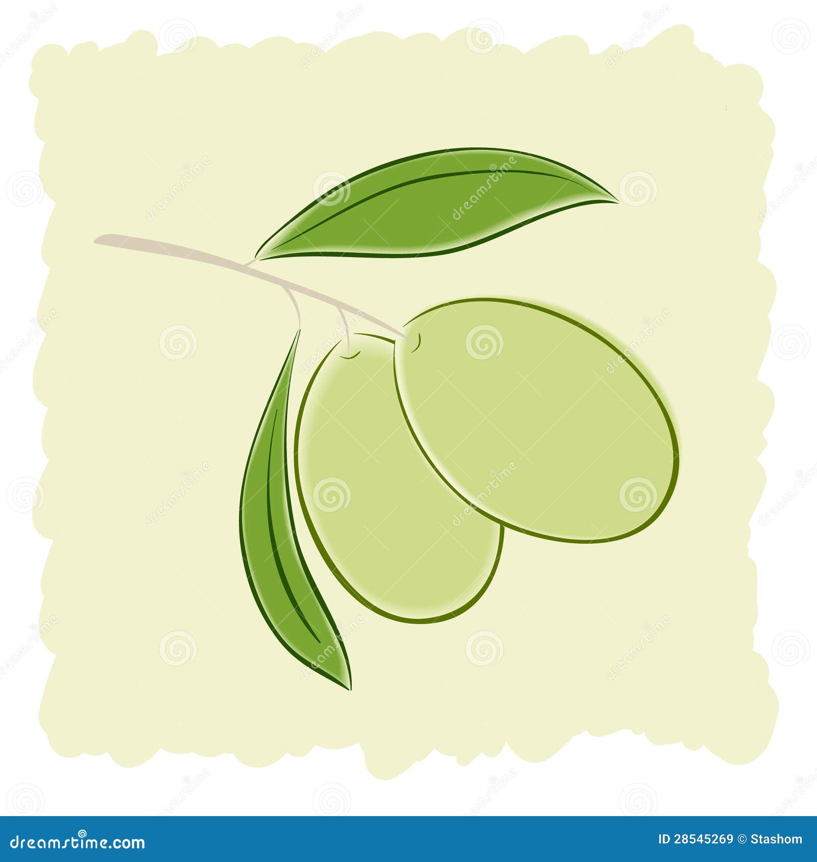 Two green olives stock vector. Illustration of eps10 - 28545269