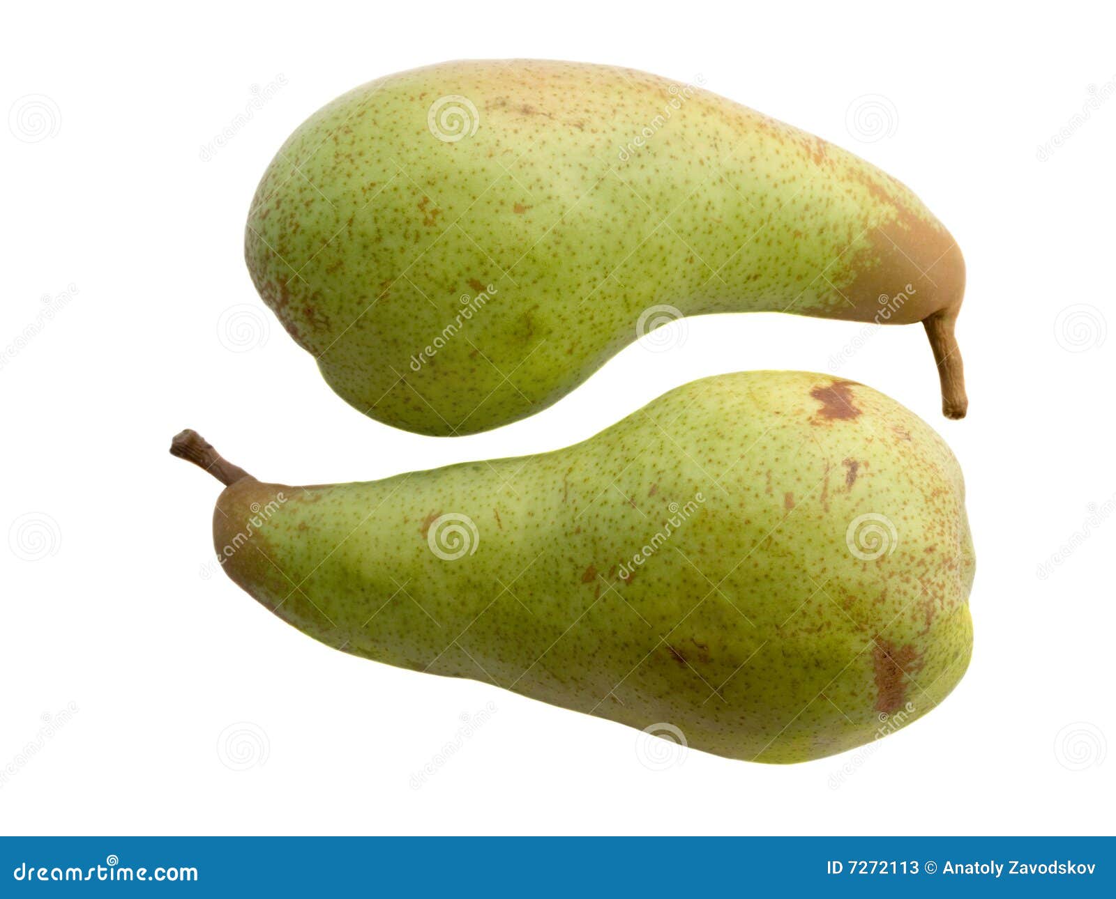Two green pears stock image. Image of food, pear, sweet - 7272113