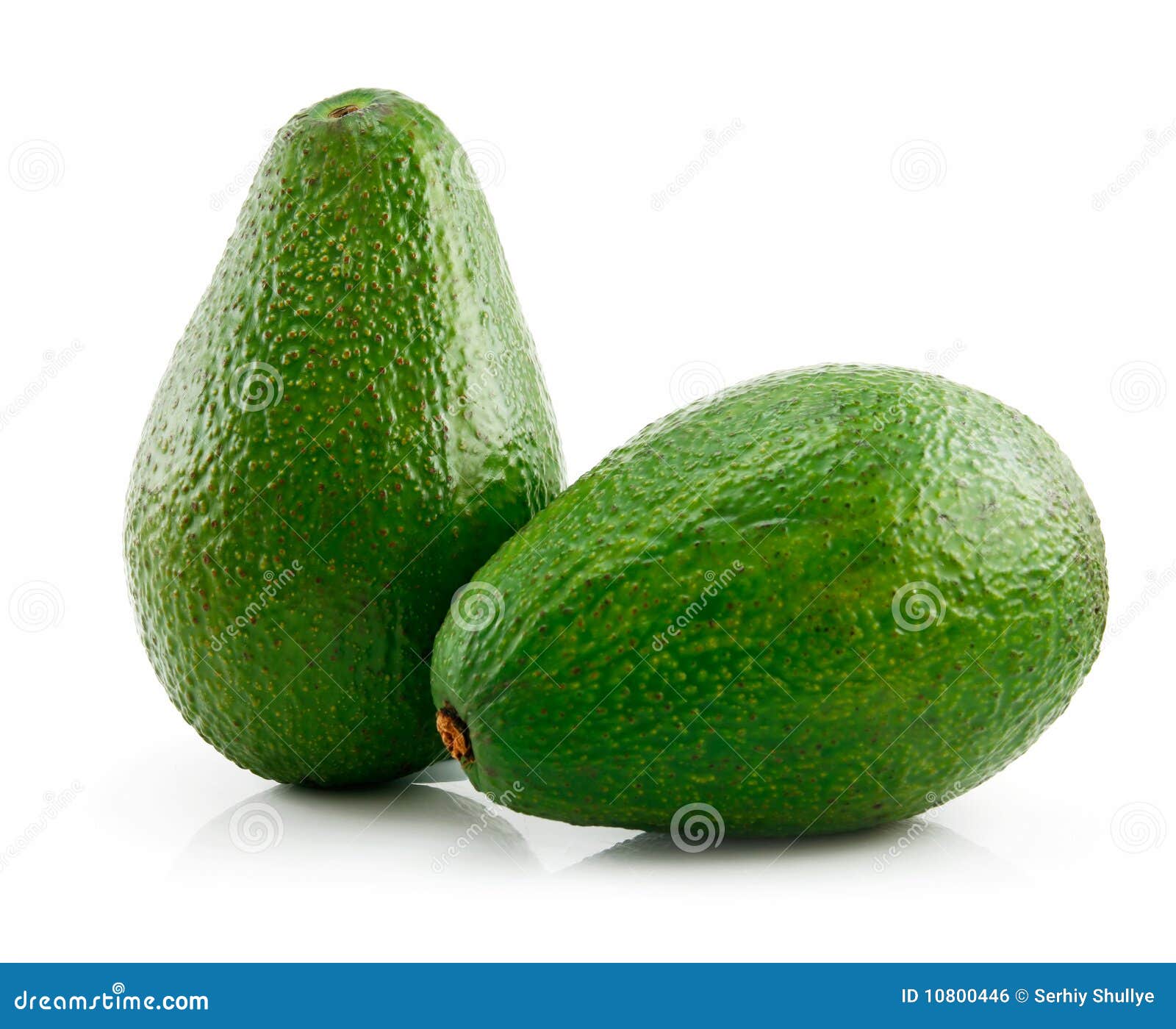 Two Green Ripe Avocado Isolated on White Stock Photo - Image of seed ...