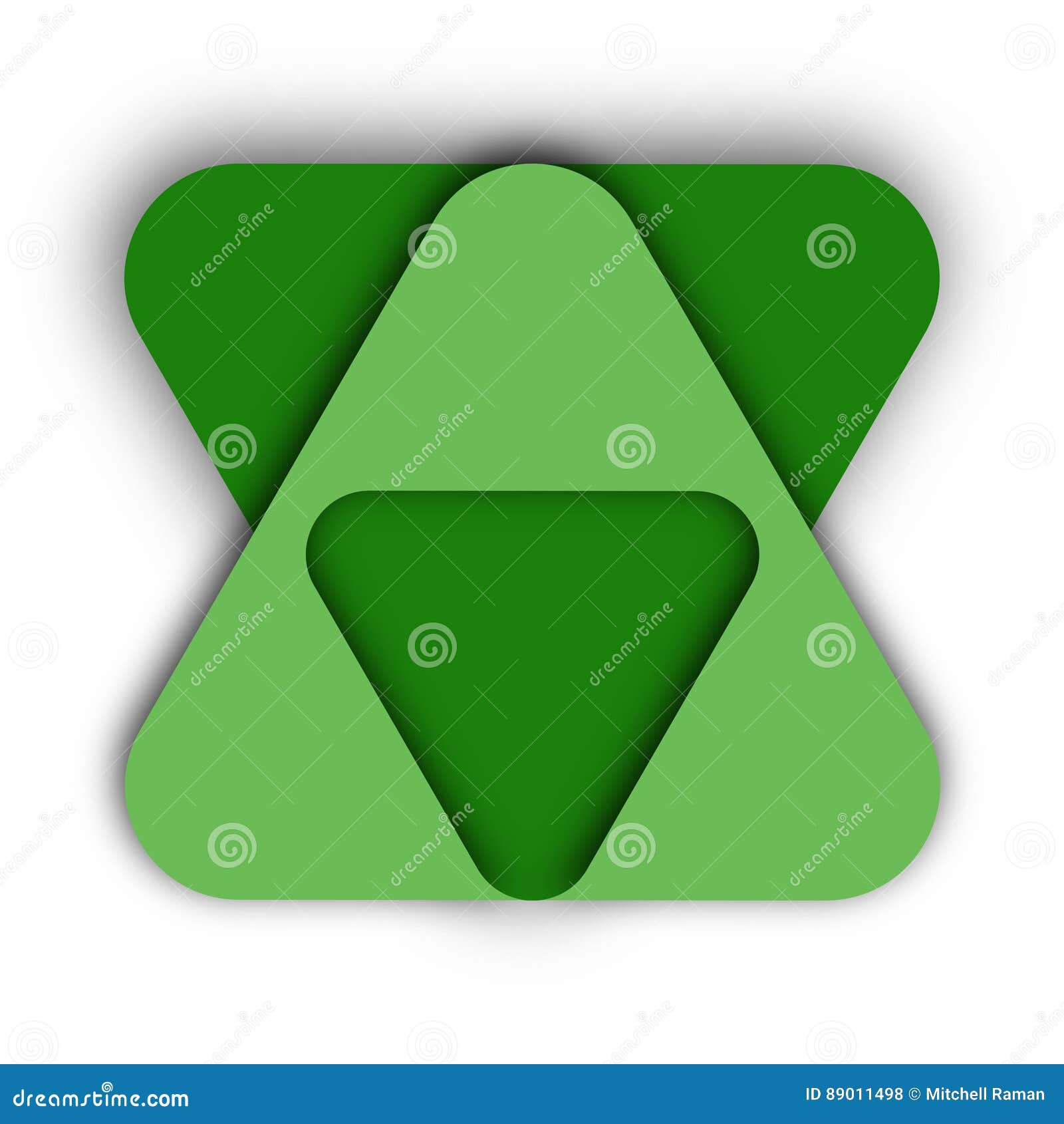 Two Green Triangles Logo Concept Design Stock Vector - Illustration of ...