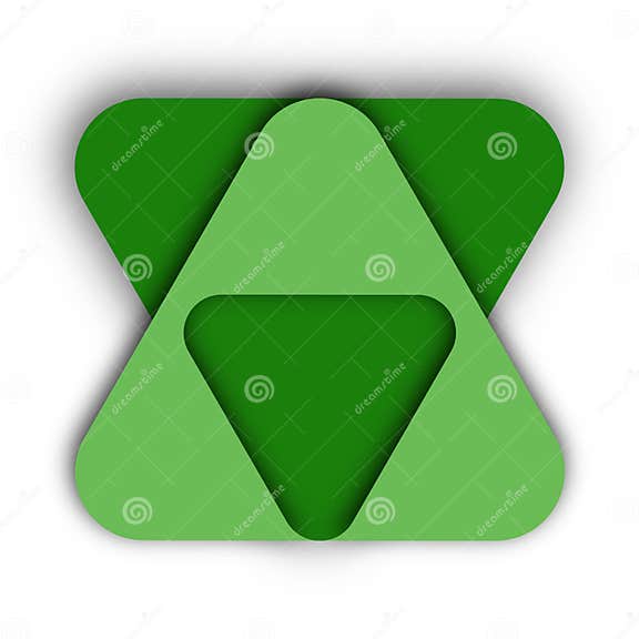 Two Green Triangles Logo Concept Design Stock Vector - Illustration of ...