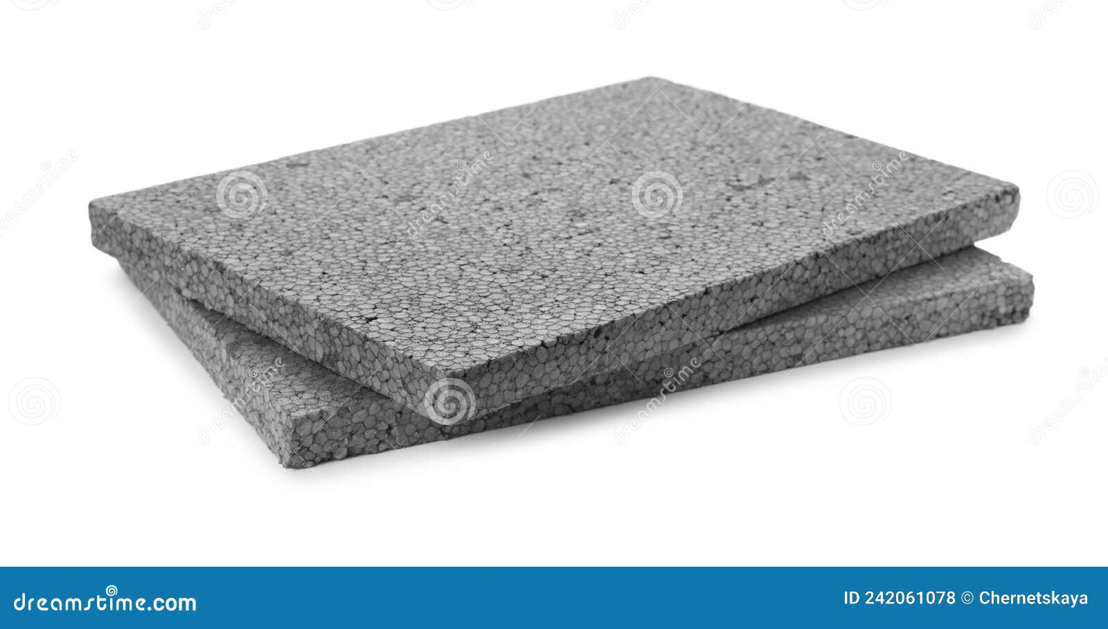 Two Grey Styrofoam Sheets on White Background Stock Photo - Image of ...