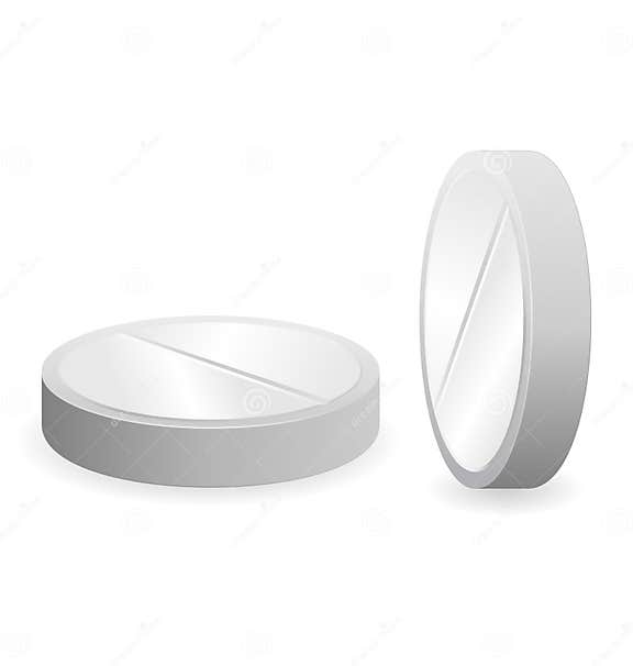 Two Grey Tablets Isolated on White Stock Vector - Illustration of ...