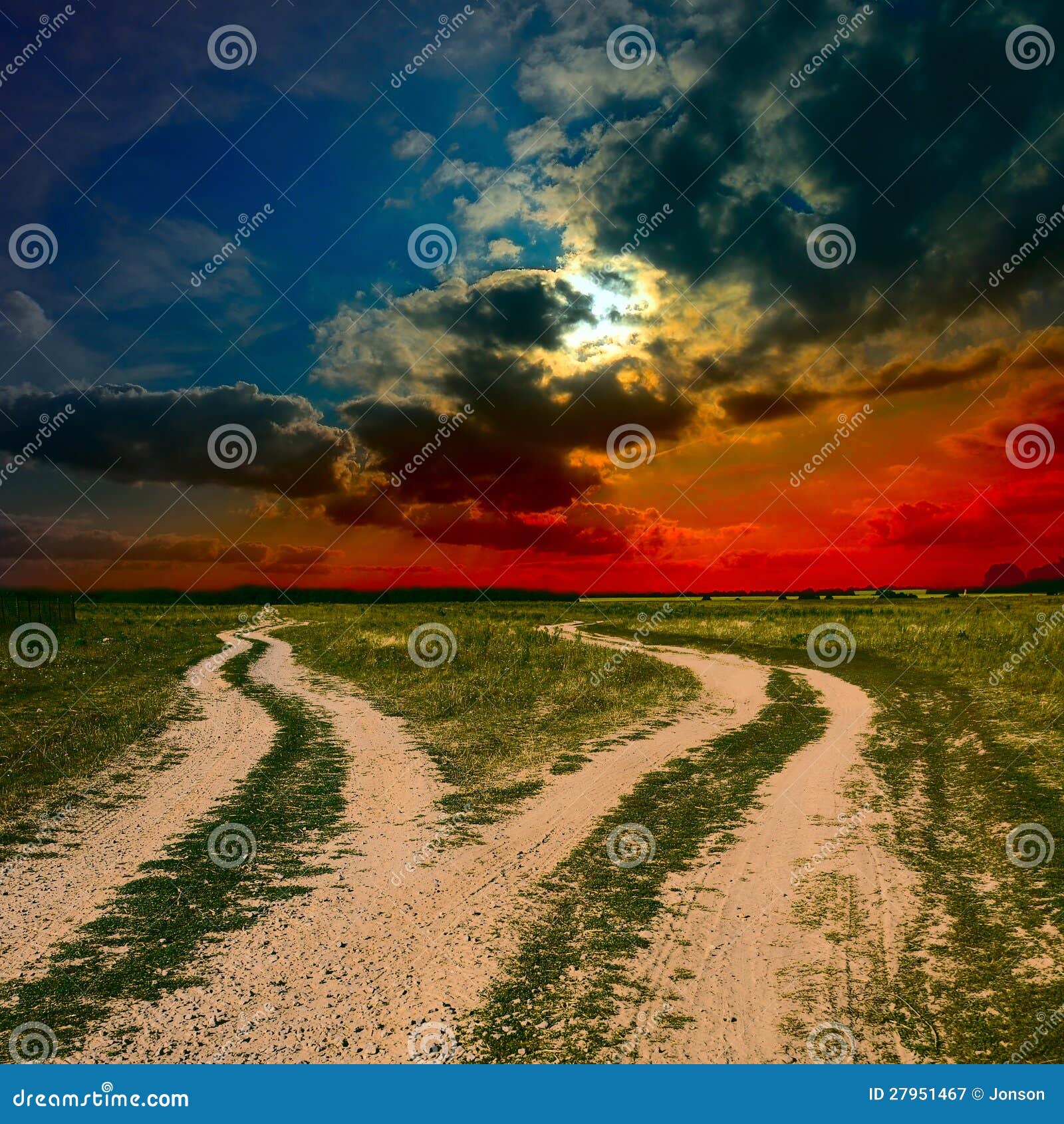 Two ground roads stock image. Image of bright, rural - 27951467