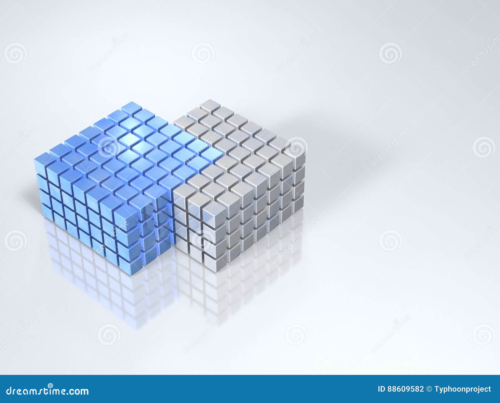 Two Groups with Boundaries Touching and Assimilating. Stock ...
