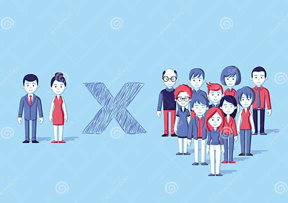 Two Groups of Cartoon People. Stock Vector - Illustration of friend ...
