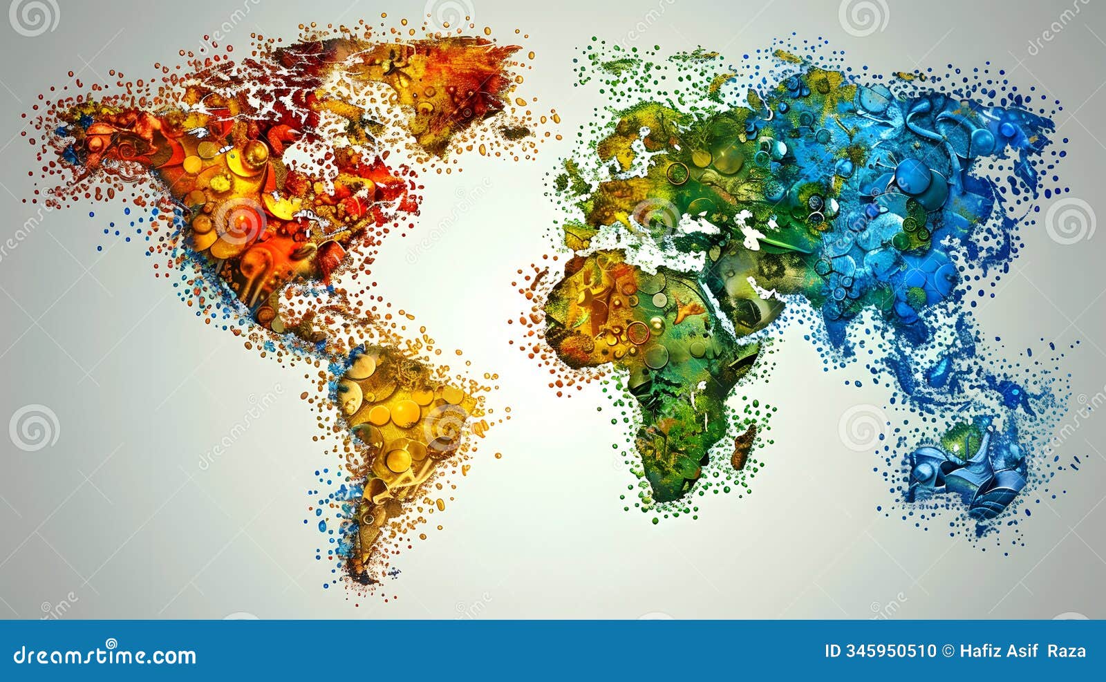 Two Groups of Multinational People Shaking Hands and Style of ...