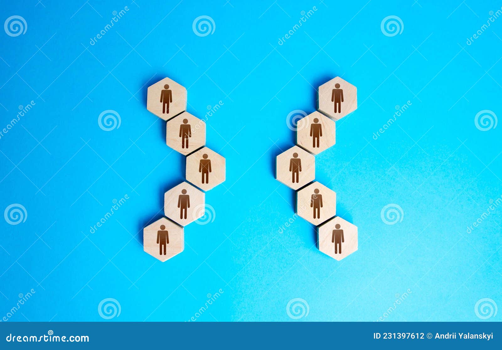 Two Groups of People at a Meeting. Negotiating a Deal. Making a Action ...