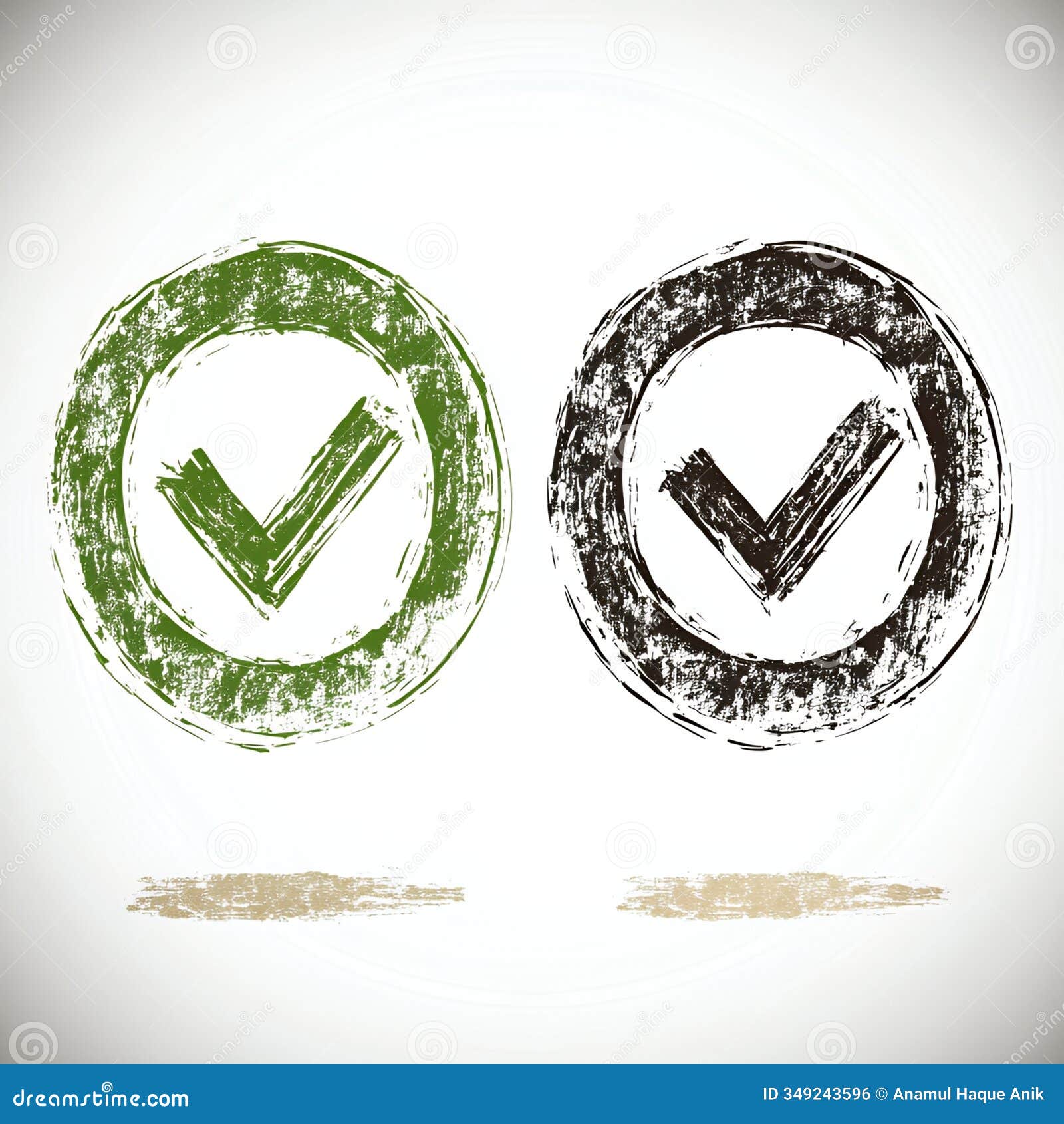 Grunge Check Mark Symbol For Verification And Approval Concepts Cartoon ...