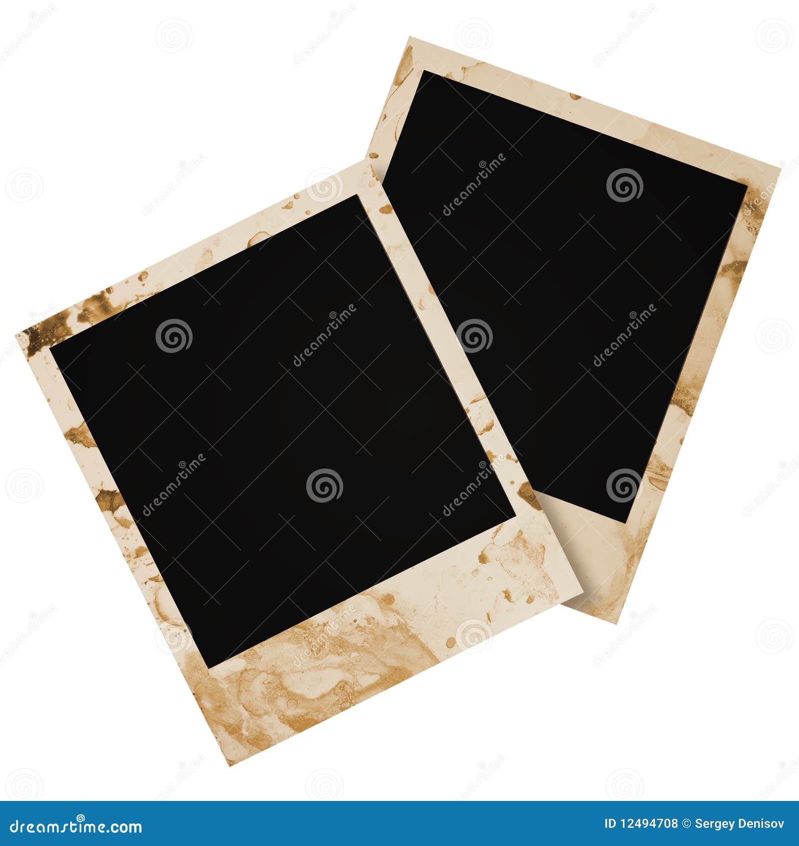 Two grunge photo frame stock photo. Image of album, design - 12494708