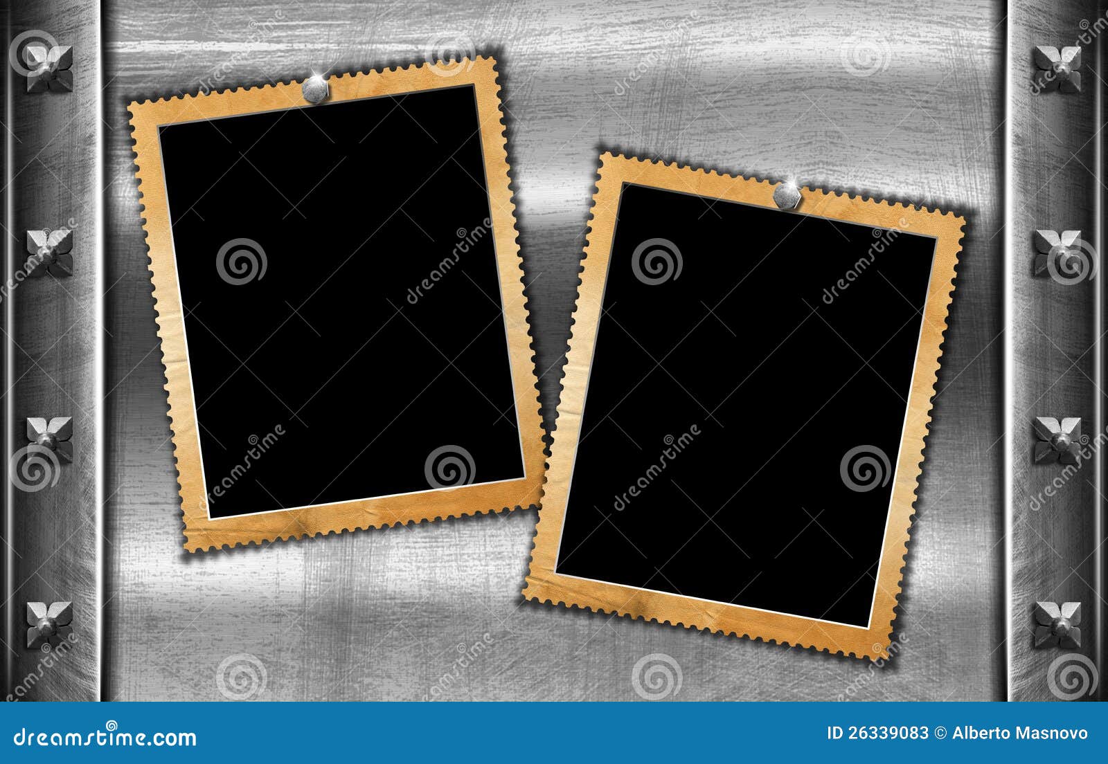Two Grunge Photo Frames stock illustration. Illustration of grunge ...
