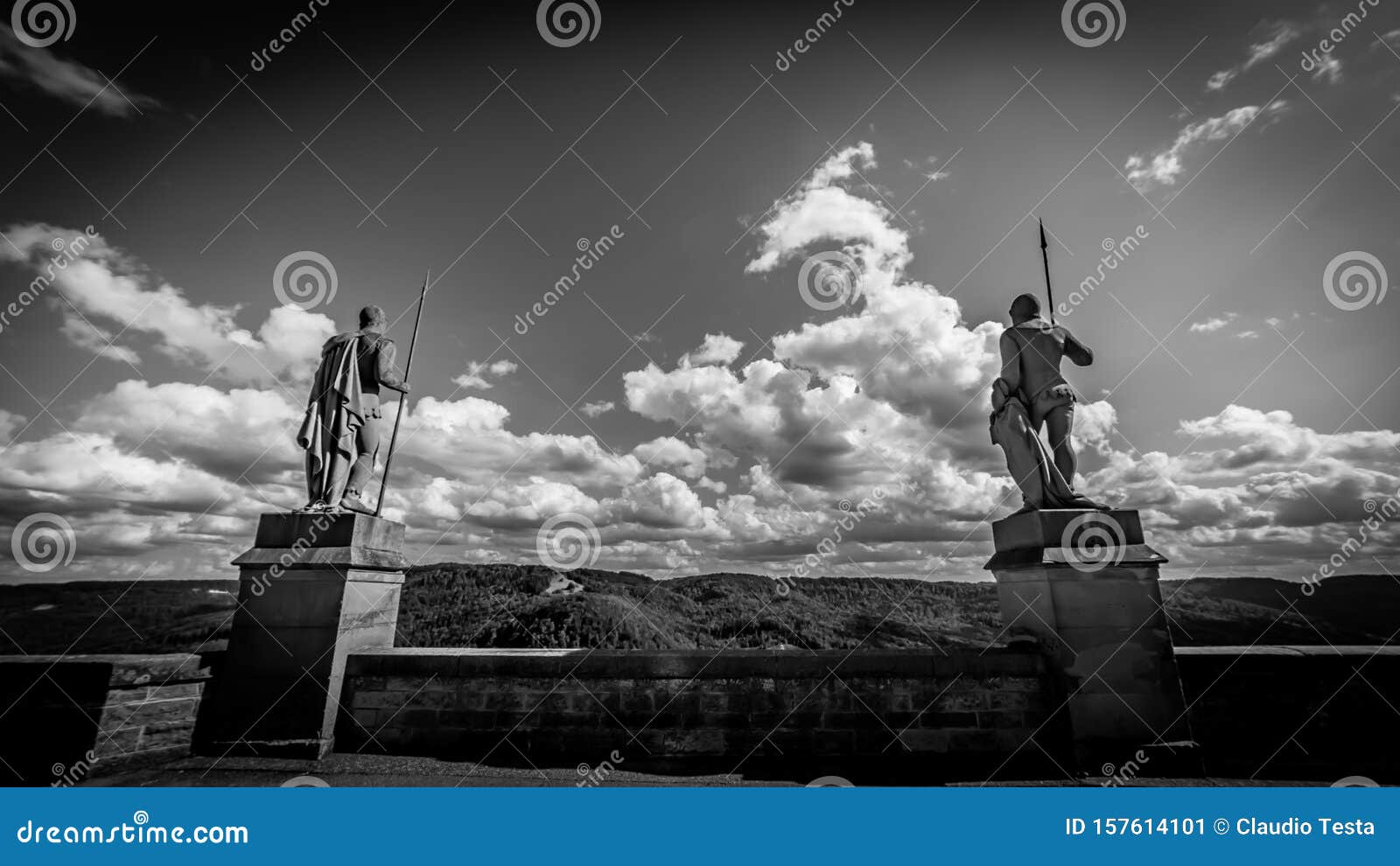 The two stone guardians stock image. Image of catholic - 157614101