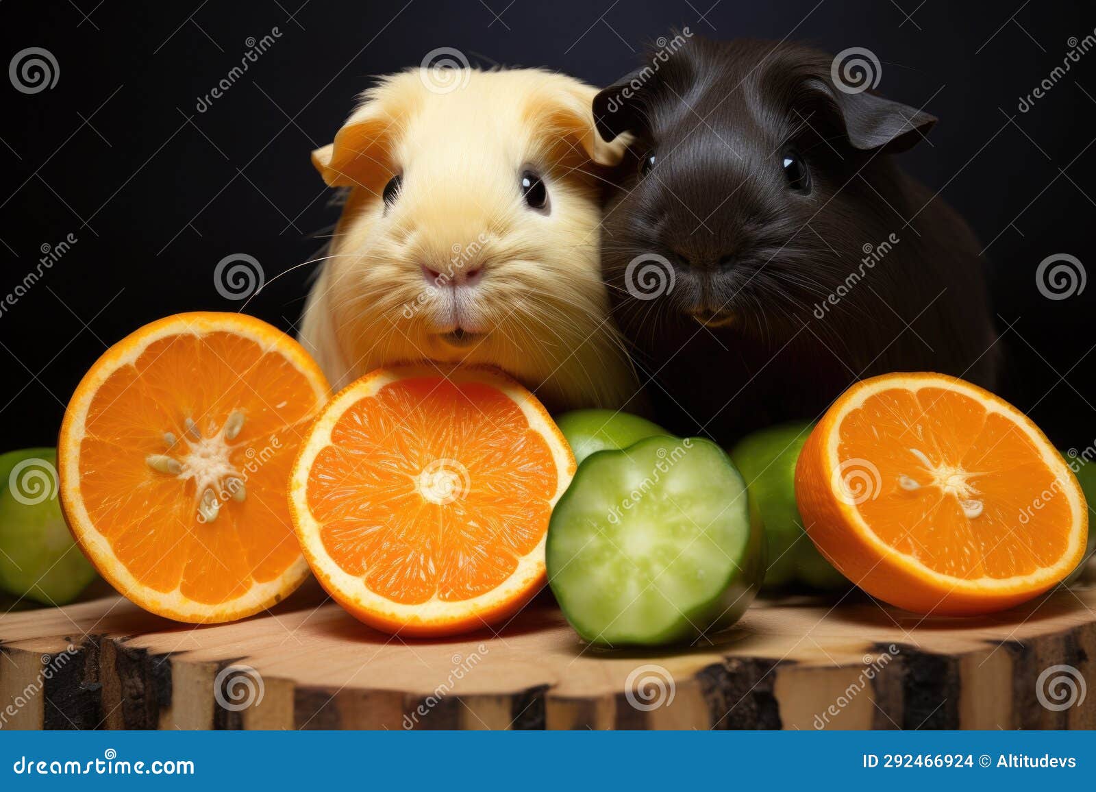 Two Guinea Pigs Sharing a Piece of Carrot Stock Photo - Image of pigs ...