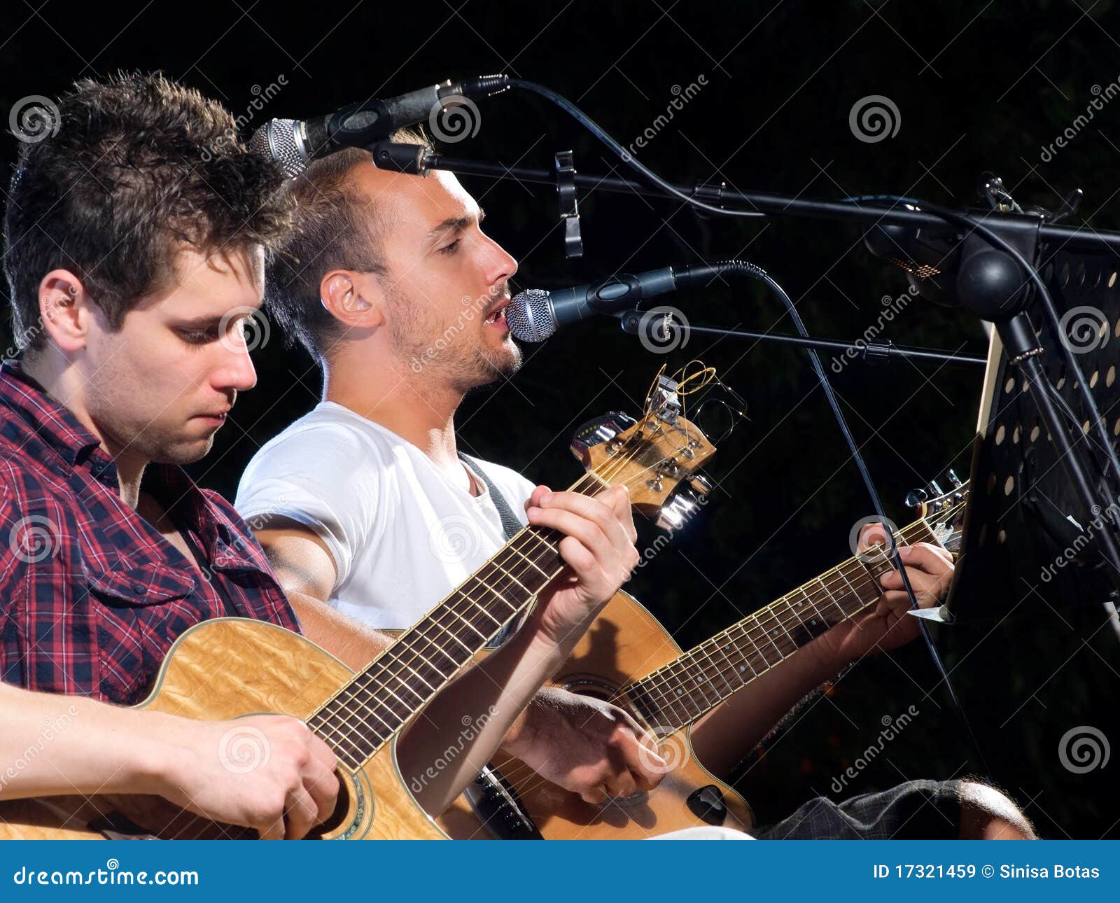 Two guitar players stock image. Image of famous, instrument - 17321459